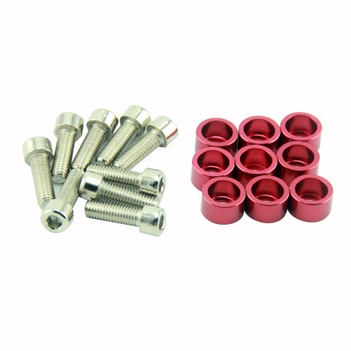 Engine Fender Bolt Flat Dress Up Screw Bumper Washer Kit Aluminum M8 ...