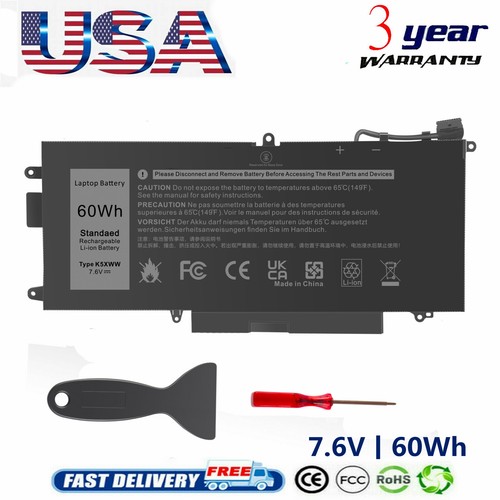 K5XWW Battery for Dell Latitude 5289 7389 7390 2-in-1 Latitude E5289 ...