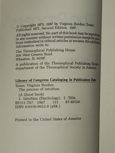 The Process of Intuition by Virginia B. Burden (1987, Trade Paperback ...