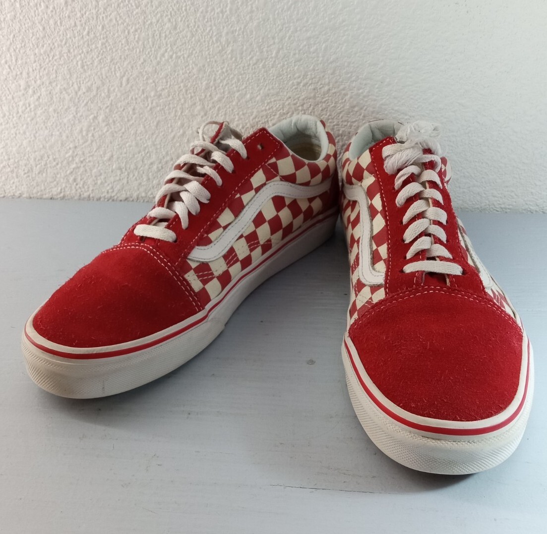 Red & White Checkered Vans Old Skool Men's Shoes 500714 Size 8 Men / 9. ...