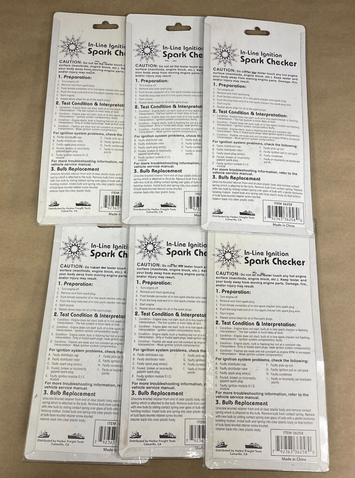 IN-LINE IGNITION SPARK CHECKER 36258 | LOT OF 6 | eBay