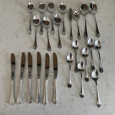 Alco Industries Indonesia Stainless Flatware ACV3 Plume Tip Lot Of 24 ...