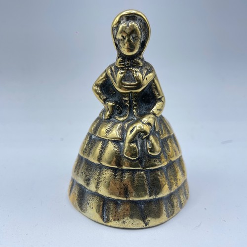 Hand Brass Bell Lady Working Clapper Clanger Heavy Solid Vintage | eBay