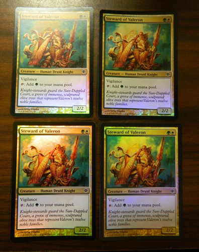 MTG FOIL Shards Of Alara Steward Of Valeron x4 Excellent - NM Cond | eBay