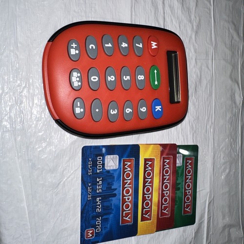 Monopoly Electronic Banking Game 2013 Red Bank Unit w/ All 4 Debit Bank ...