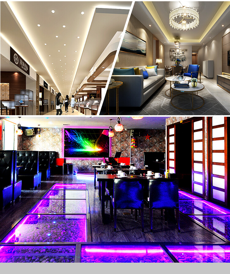 10M COB LED Strip Light Dimmable 312LED/M High Density 12V 24V Flexible ...