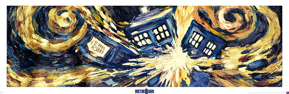 Vincent Van Gogh Tardis Doctor Who Exploding Tardis Cotton Fabric
