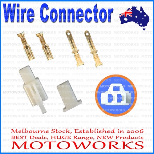 2 Pin Male Female Wire Connector Plug Socket PIT PRO QUAD DIRT BIKE ATV ...