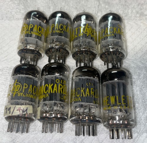 Lot Of 8 Sylvania HP 5963 ECC82 12AU7 Pre Amp Vacuum Tubes D Getter ...