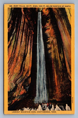 Postcard Vtg Tennessee Ruby Falls Lookout Mountain Cave Chattanooga | eBay