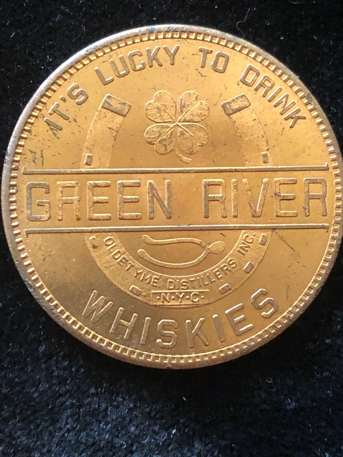 GREEN RIVER WHISKEY GOOD LUCK TOKEN | eBay