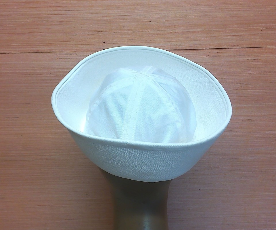 Vintage 80's Era US Navy Enlisted White Dixie Cup Cap Hat USN Sailor ...