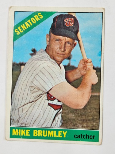1966 Topps Baseball # 29 Mike Brumley Washington Senators Actual card ...