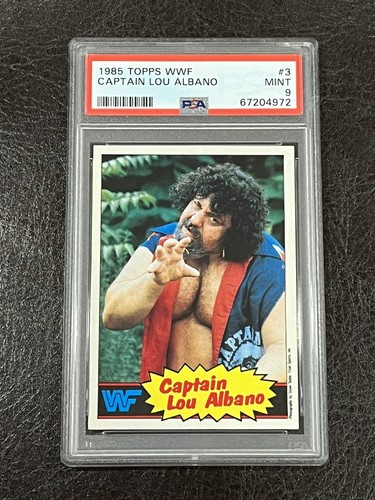 1985 Topps WWF Captain Lou Albano #3 PSA 9 MINT! Rookie RC WWE HOF LOW ...