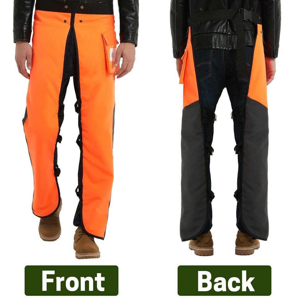 Chainsaw Chaps Apron Wrap 8-layer for Men/Women Loggers Forest Workers ...