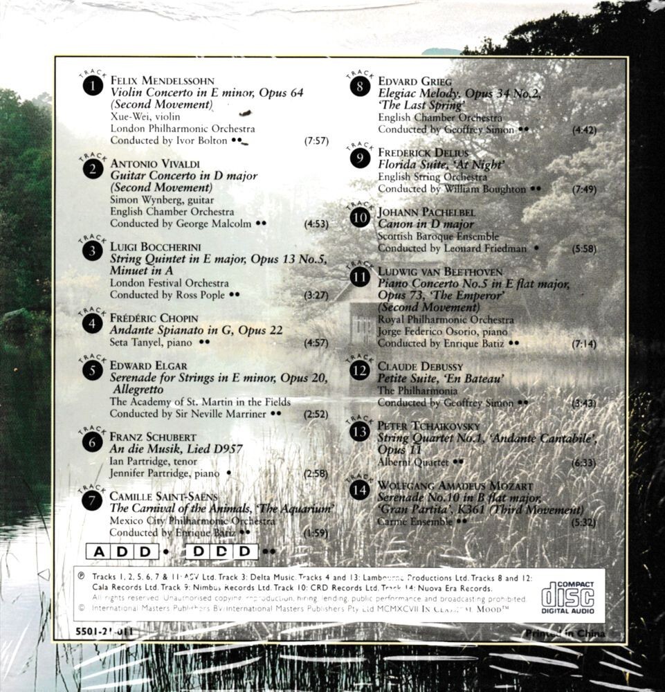 Serenity - Classical Music - Book CD | eBay