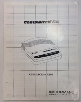 ComSwitch 3500 Operator’s Guide Command Communications BookGnu | eBay