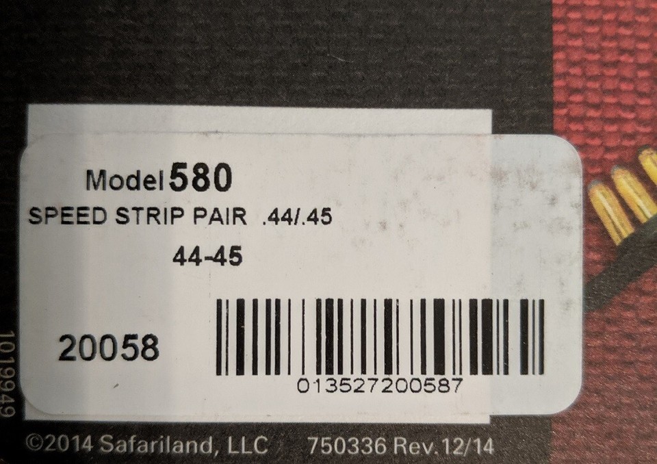 Bianchi Speed Strips Loader .44 / .45 - Set of 2 each holds 6 Rounds ...