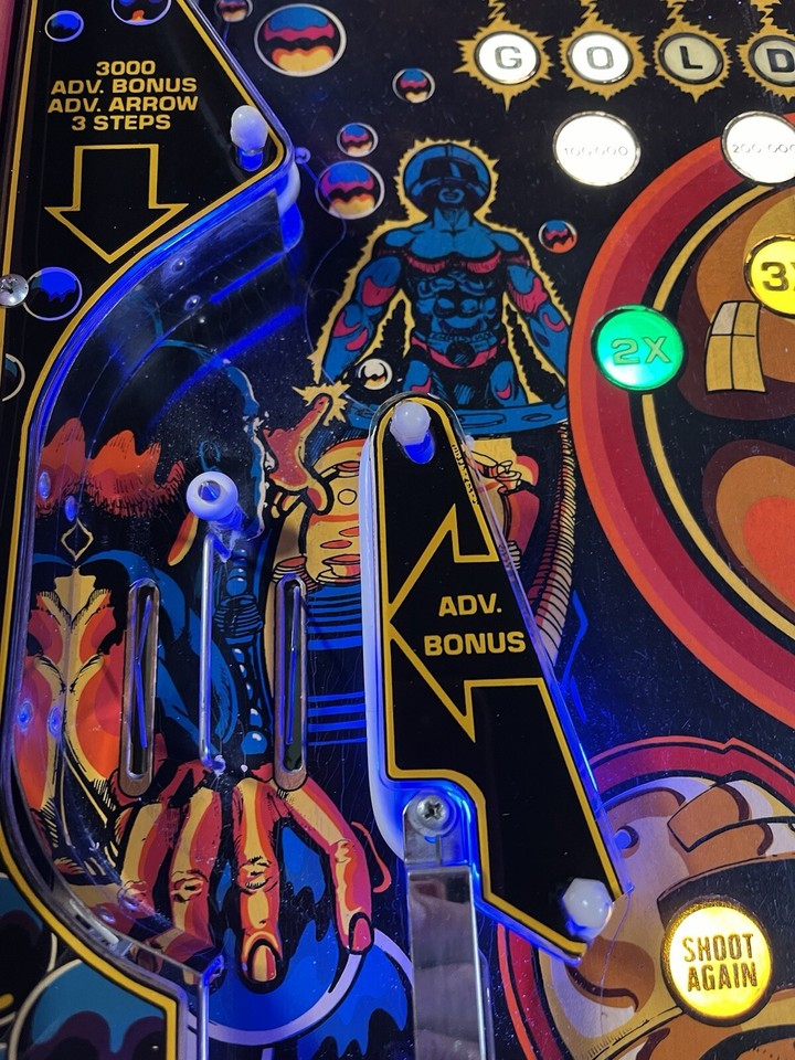 1983 BALLY GOLD BALL PINBALL MACHINE PROFESSIONAL TECHS FULL LEDS PLAYS ...