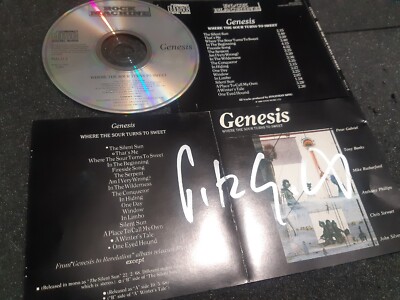 Peter Gabriel autograph cd album GENESIS 1969 signed live concert tour ...