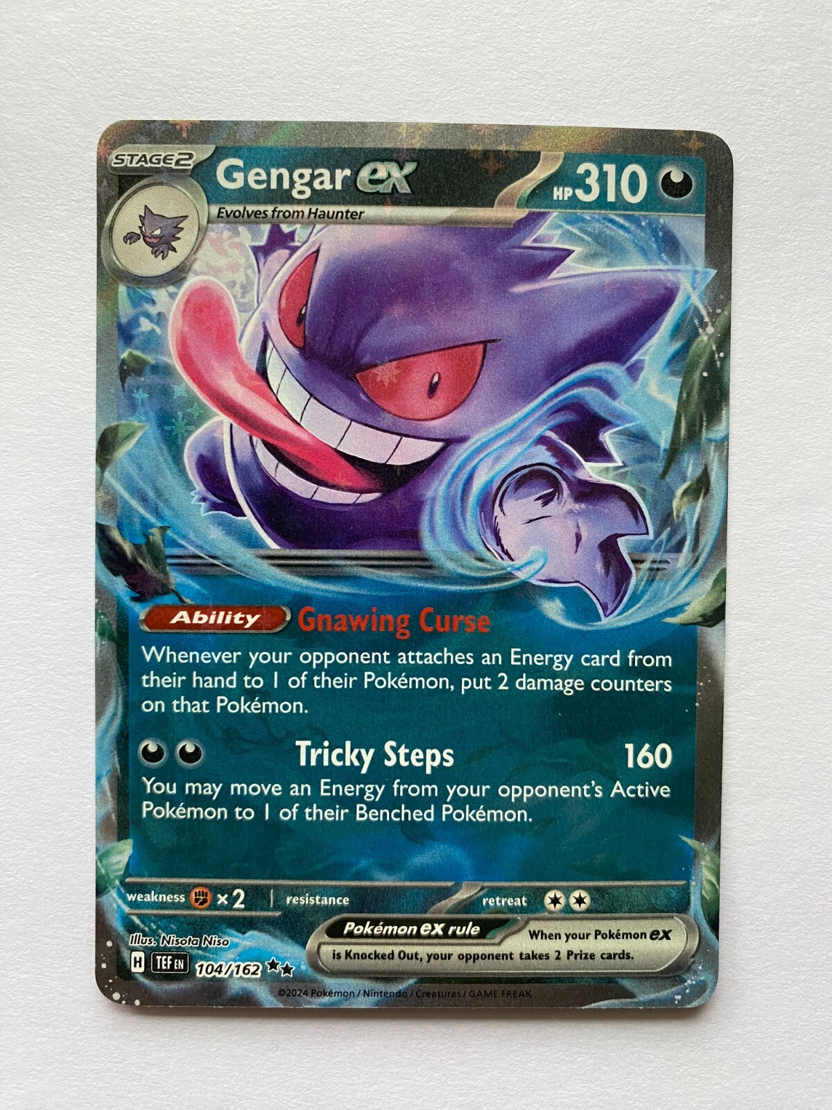 Gengar ex 2024 Scarlet & Violet: Temporal Forces #104/162 Double Rare ...