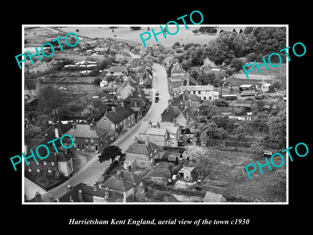 OLD 6 X 4 HISTORIC PHOTO OF HARRIETSHAM KENT ENGLAND VIEW OF THE TOWN ...