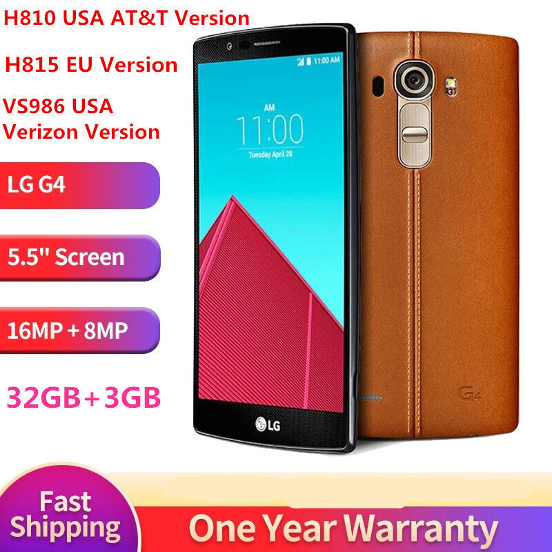 Original LG G4 VS986 H810 H815 32GB Android 4G Unlocked Smartphone New ...
