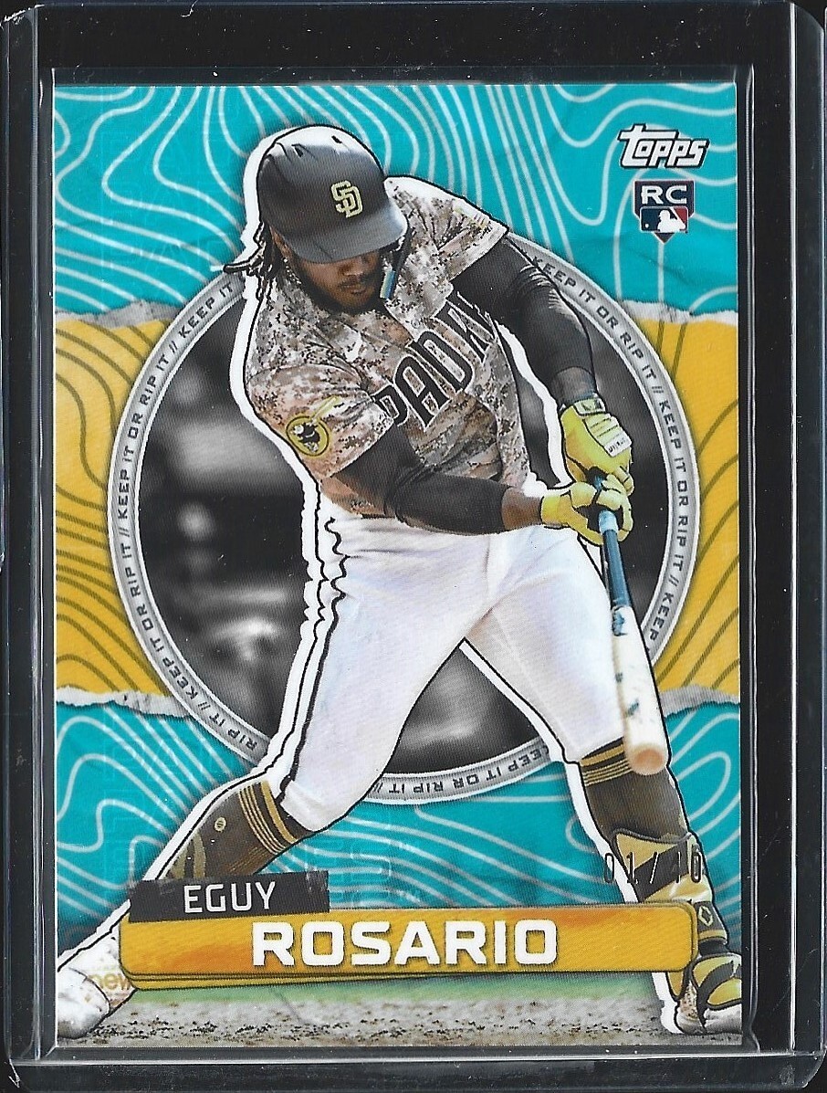 Eguy Rosario - 2023 Topps Rip #7 - Rookie RC Riptide #d 1/40 - Ripped ...