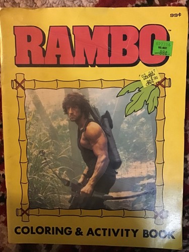Vintage RAMBO coloring book (unused) (1985) | eBay