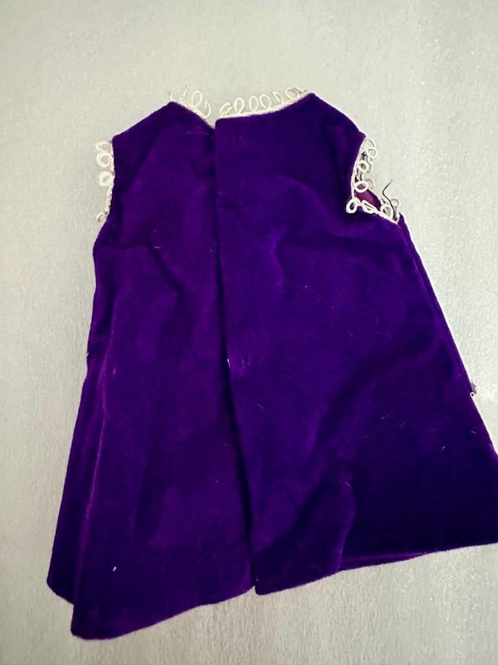 VINTAGE Ideal VELVET Doll Crissy Family Original PURPLE dress factory ...
