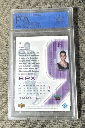 2001 Spx Pau Gasol Memphis Grizzlies Rookie #/1999! PSA 10! | eBay