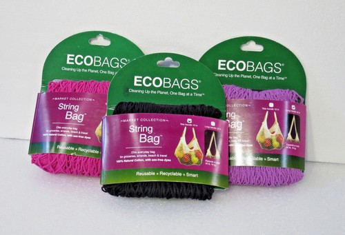 REUSABLE STRING BAG FOR GROCERIES ECO FRIENDLY ECOBAGS TOTE HANDLE ...