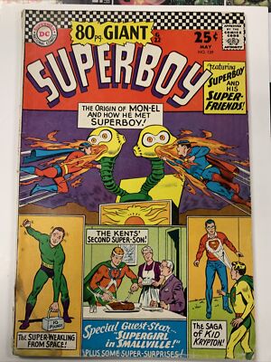 Superboy #129 (DC, 1966) Origin Mon-El Curt Swan GD/VG | eBay
