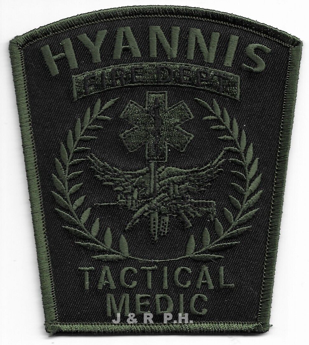 *NEW* Hyannis Tactical Medic Fire Dept., MA (4" x 4.5" size) fire patch ...