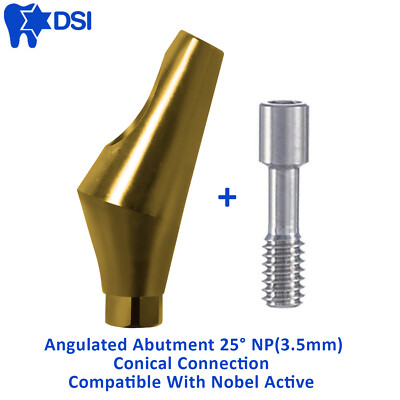 DSI Dental Fixture Conical Connection NP Nobel Active Angulated Adapter ...