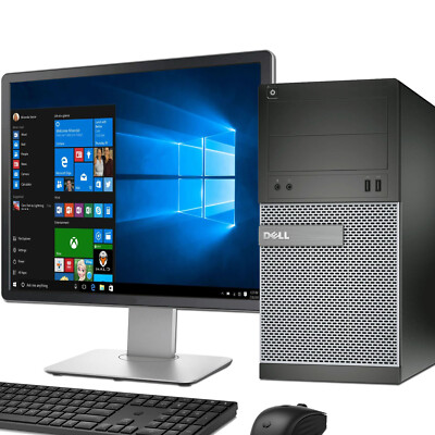 FAST COMPUTER PC i5 6th QUAD DESKTOP TOWER PC &TFT SET 16GB WINDOWS 10 ...