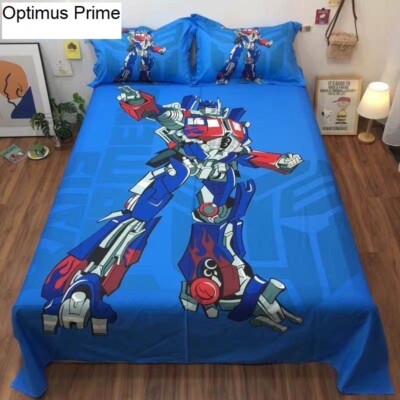 100% Cotton Transformers Optimus Prime Double/Queen Bed Quilt Cover Set ...