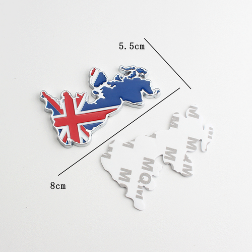 2X 3D UK Union Jack Britain England Map Flag Fender Trunk Emblem Badge ...