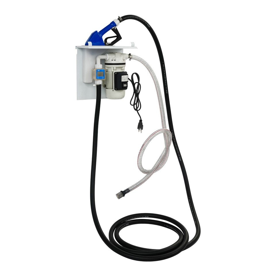 Fuel Station DEF Transfer Pump Kit, 110 Volt AC 10.5 GPM Manual Nozzle ...