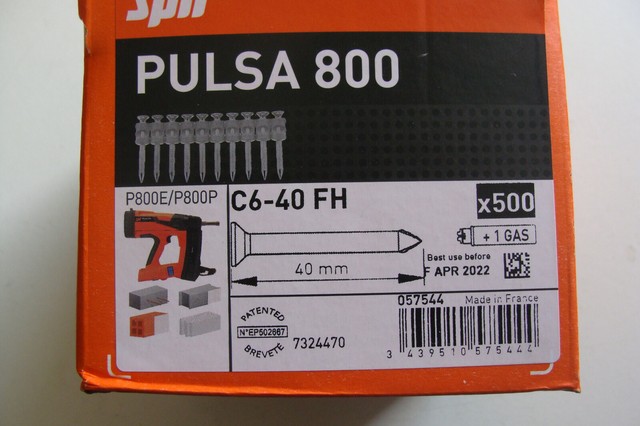 40 X SPIT Pulsa 800 Nails C6-40 40mm Gas for sale online | eBay