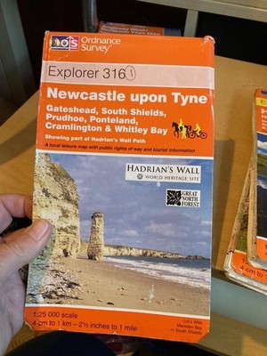 Newcastle upon Tyne area Ordnance Survey Explorer Map 316 #B | eBay UK