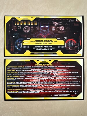 Stern Iron Man Pinball Apron Cards | eBay