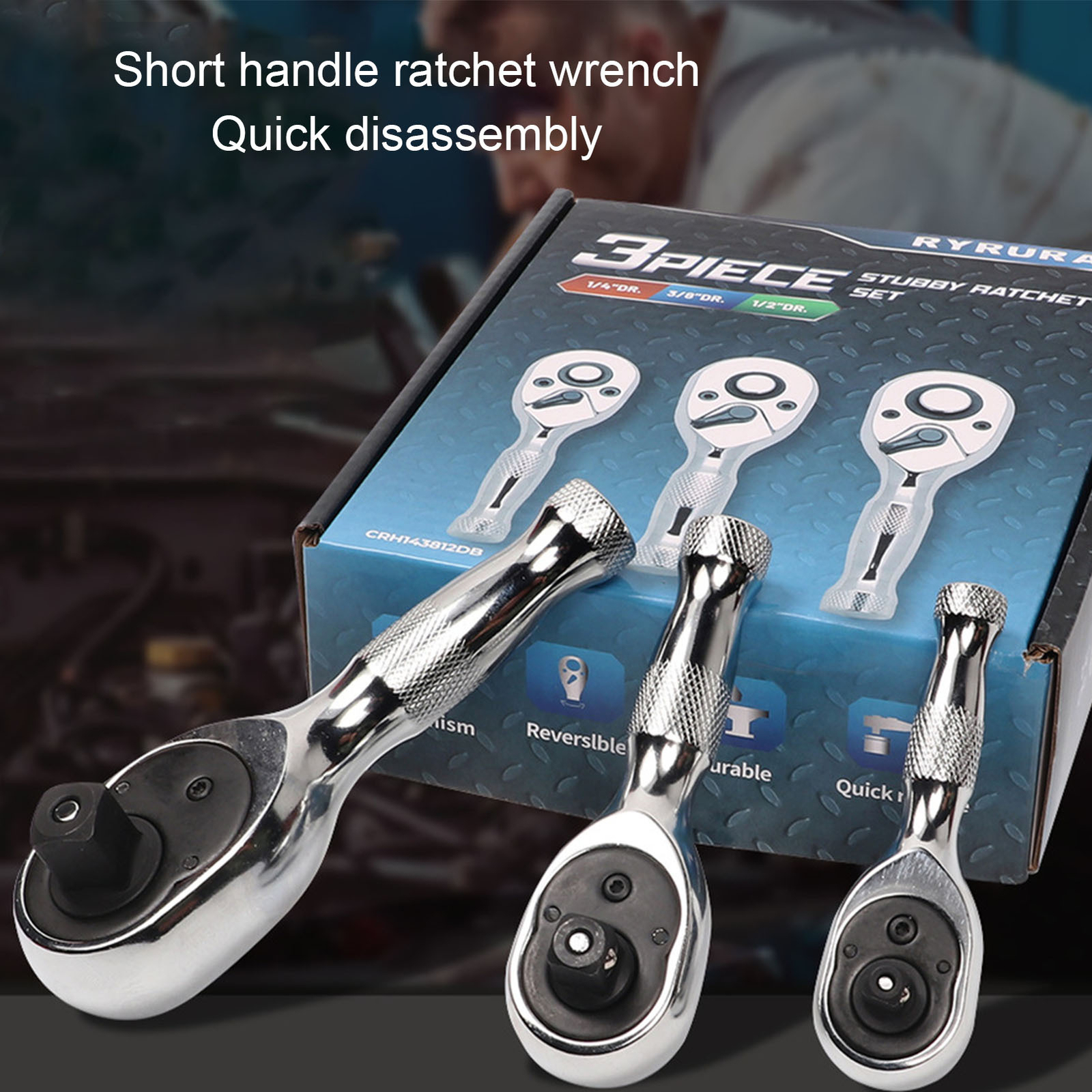 Mini Ratchet Wrench 72 Teeth Mini Ratchet Wrench with Short Handle 1/4 ...