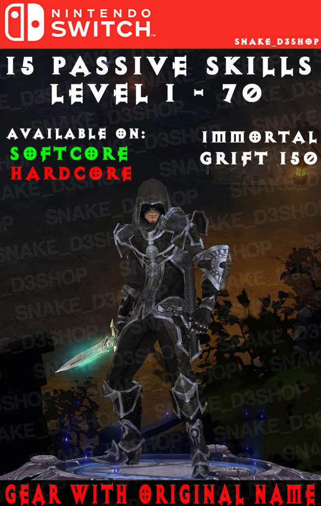 Diablo 3 - Nintendo Switch - Modded PRIMAL Set - Shadow Mantle - Demon ...