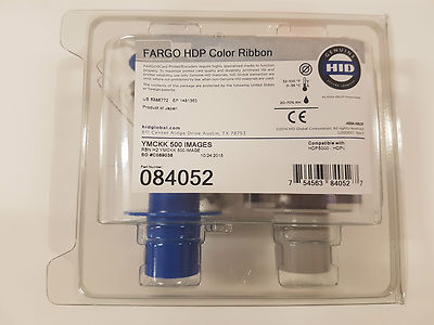 84052 - HID Fargo YMCKK 500 Print Colour Ribbon - Suit HDP5000 / HDPii ...