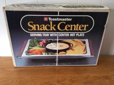 Toastmaster Snack Center 1500 Serving Tray With Center Hot Plate WORKS ...