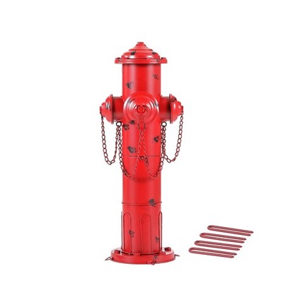 24" H Metal Fire Hydrant for Dogs to Pee On, Vintage Mid & Large Dog ...