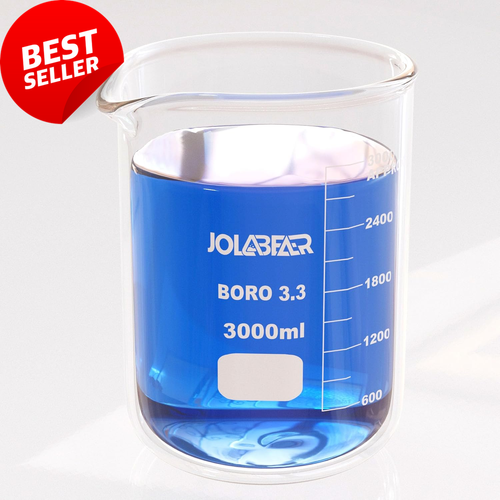 3000ml Glass Beaker 3L Laboratory Beaker Printed Graduations ...