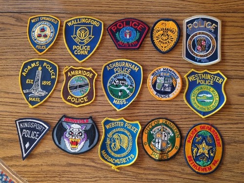 Patch Lot Of 15 Various Shoulder Patches Starter Collection Police ...