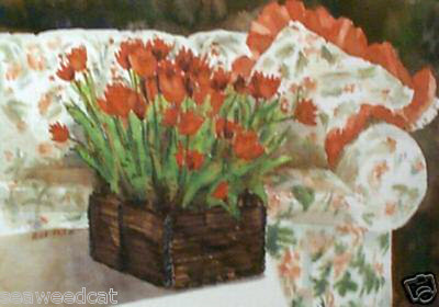 Chintz And Tulips by Helen Paul - Floral Art | eBay